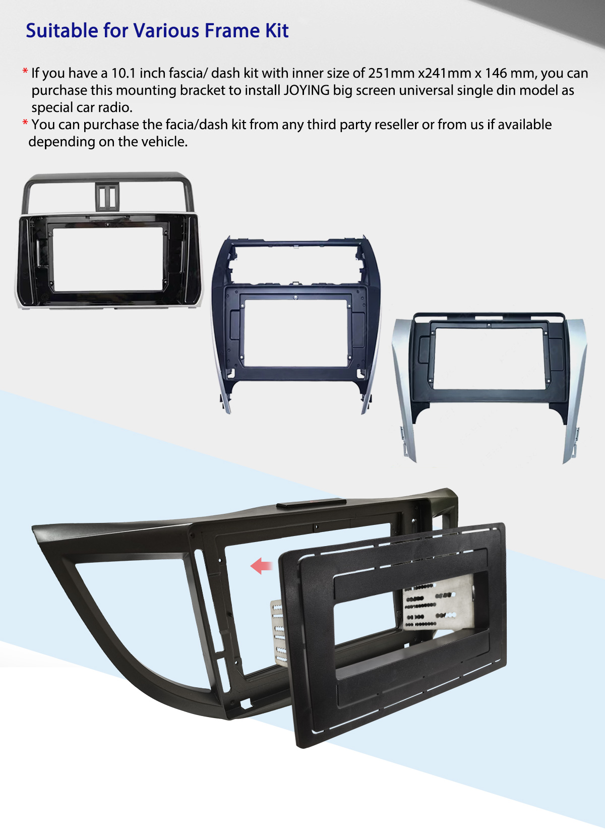 10.1" Mounting Bracket for Android Radio