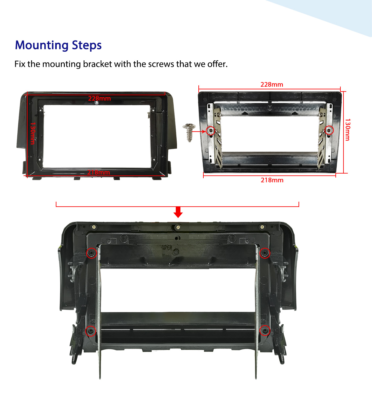 10.1" Mounting Bracket for Android Radio