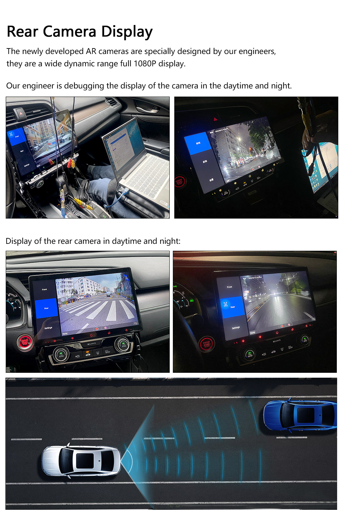 Joying Latest 1080P AR Reverse Camera Backup Camera