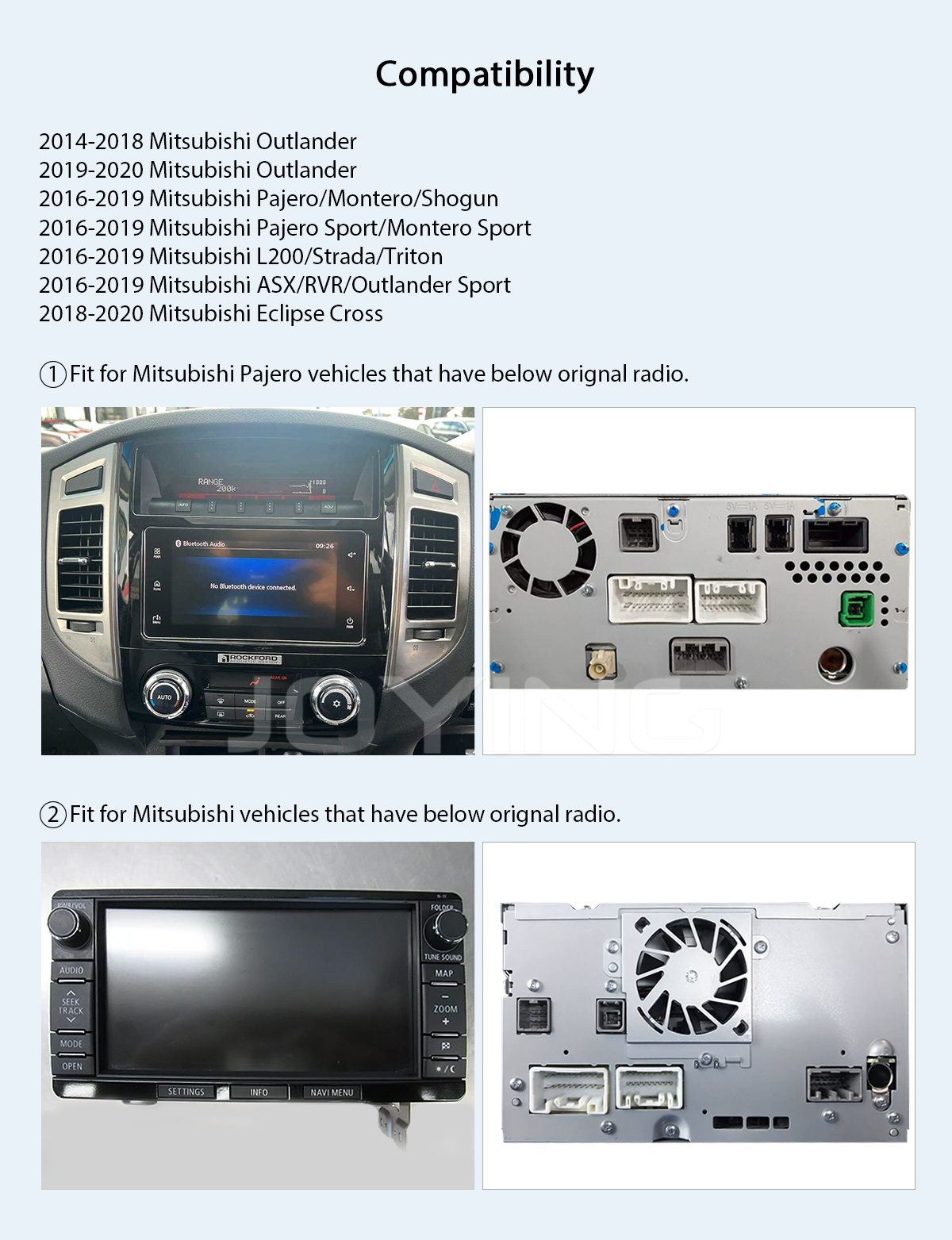 Mitsubishi 2014+ Canbus Adapter Harness supports Factory Rockford Audio ...