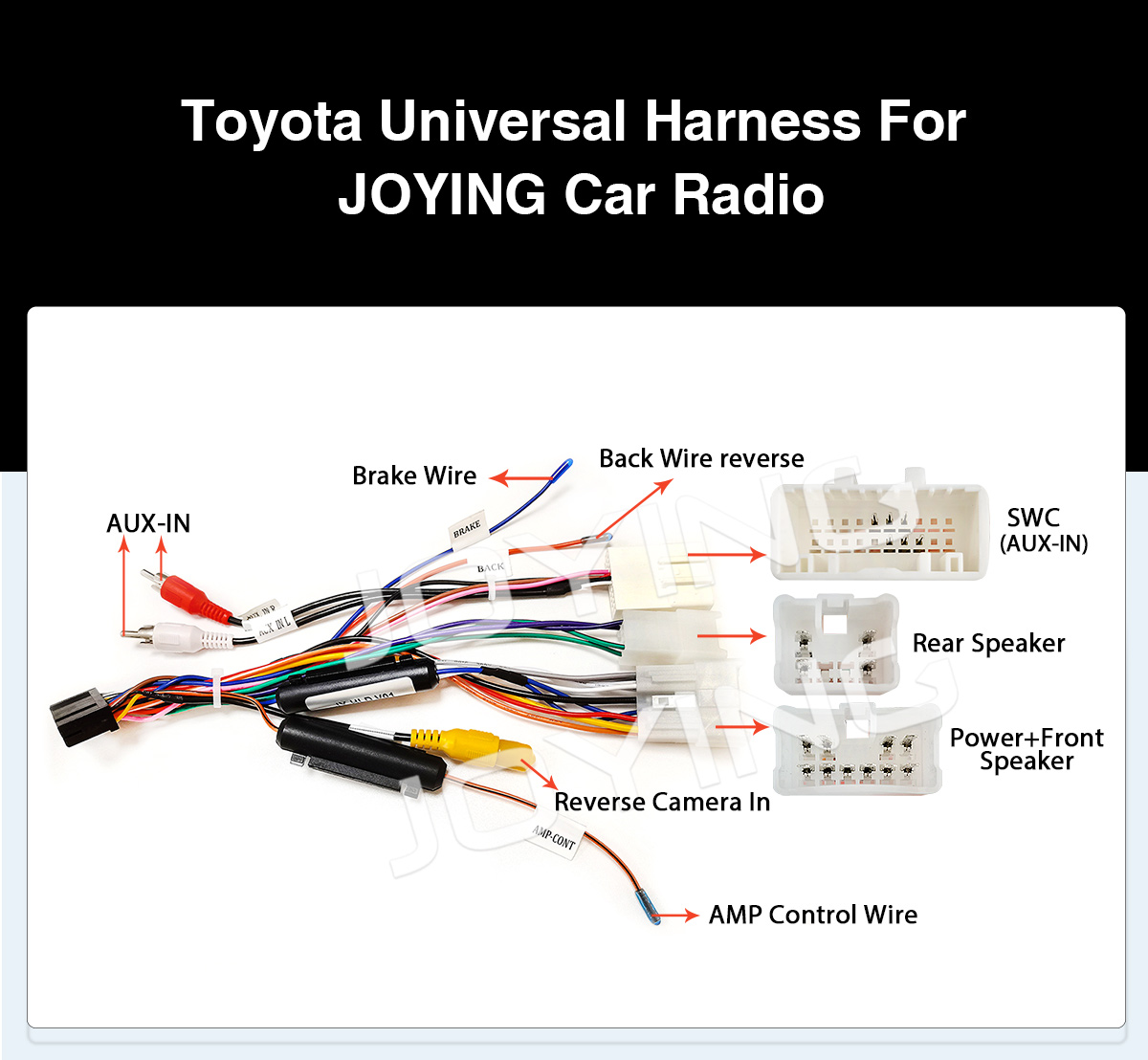 Joying Toyota Universal Harness Android Head Unit Wiring Cable