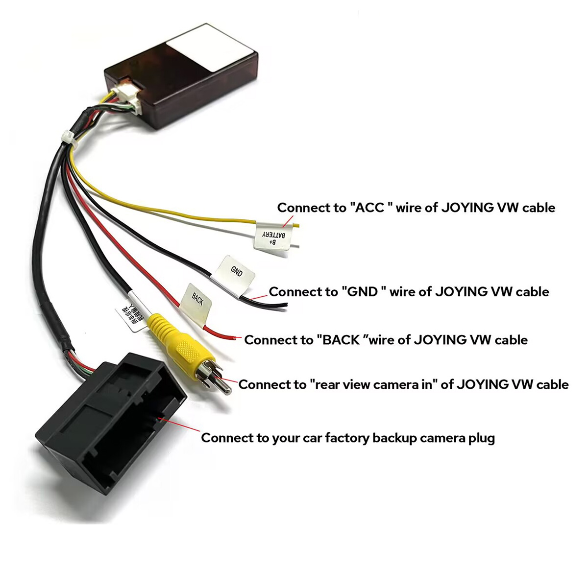Harness Decoder for VW RGB Factory Reverse Camera