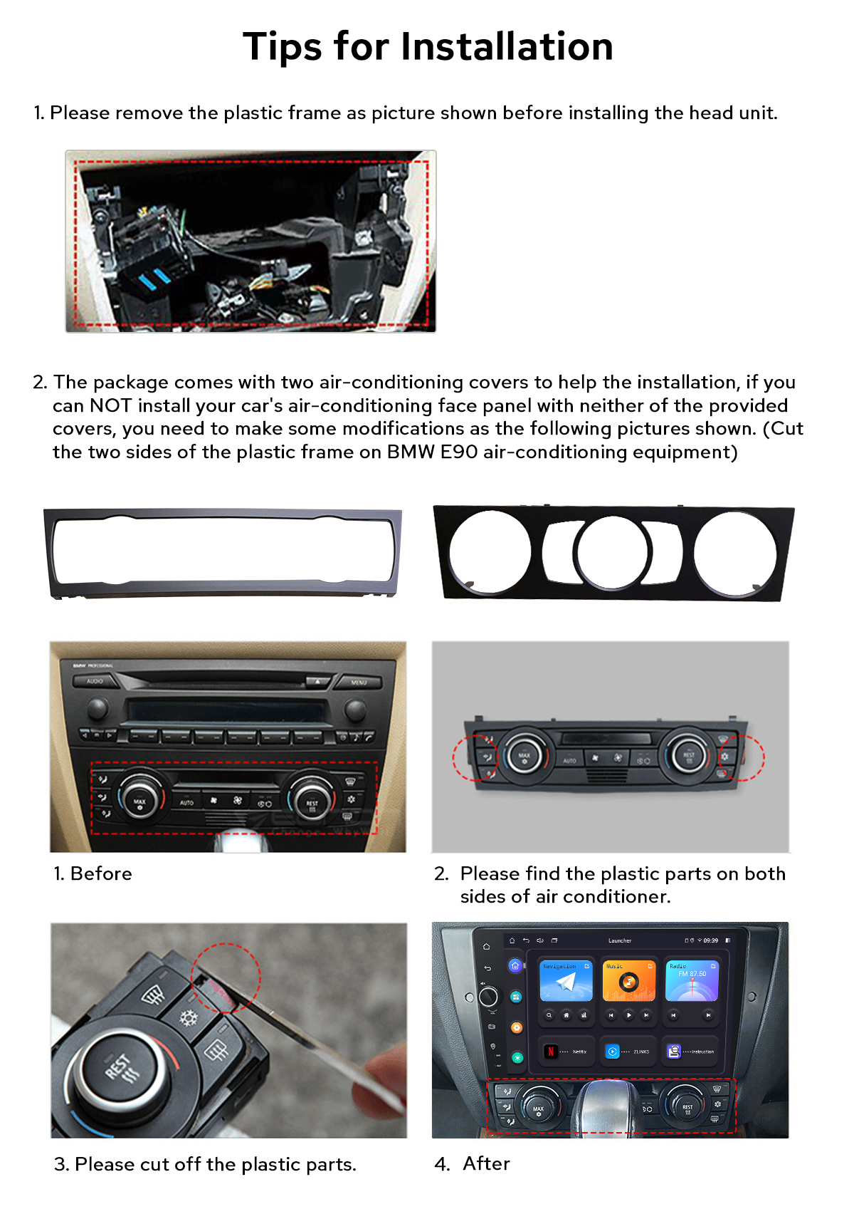 BMW E90 Aftermarket Head Unit GPS Navigation - Joying