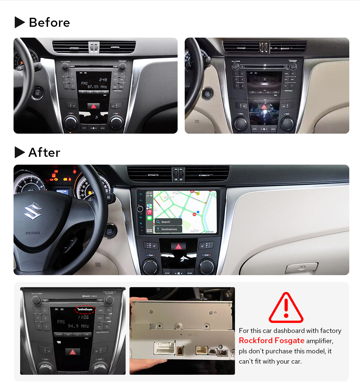 Suzuki Kizashi Android 12 Car Stereo Upgrade - Joying