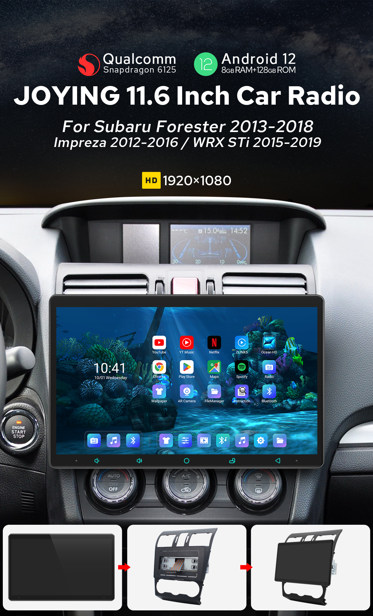 Subaru Forester and WRX STi head unit