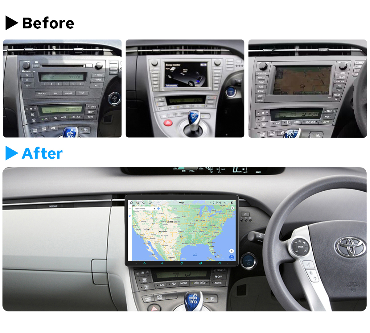 Toyota Prius Head Unit Replacement - Joying