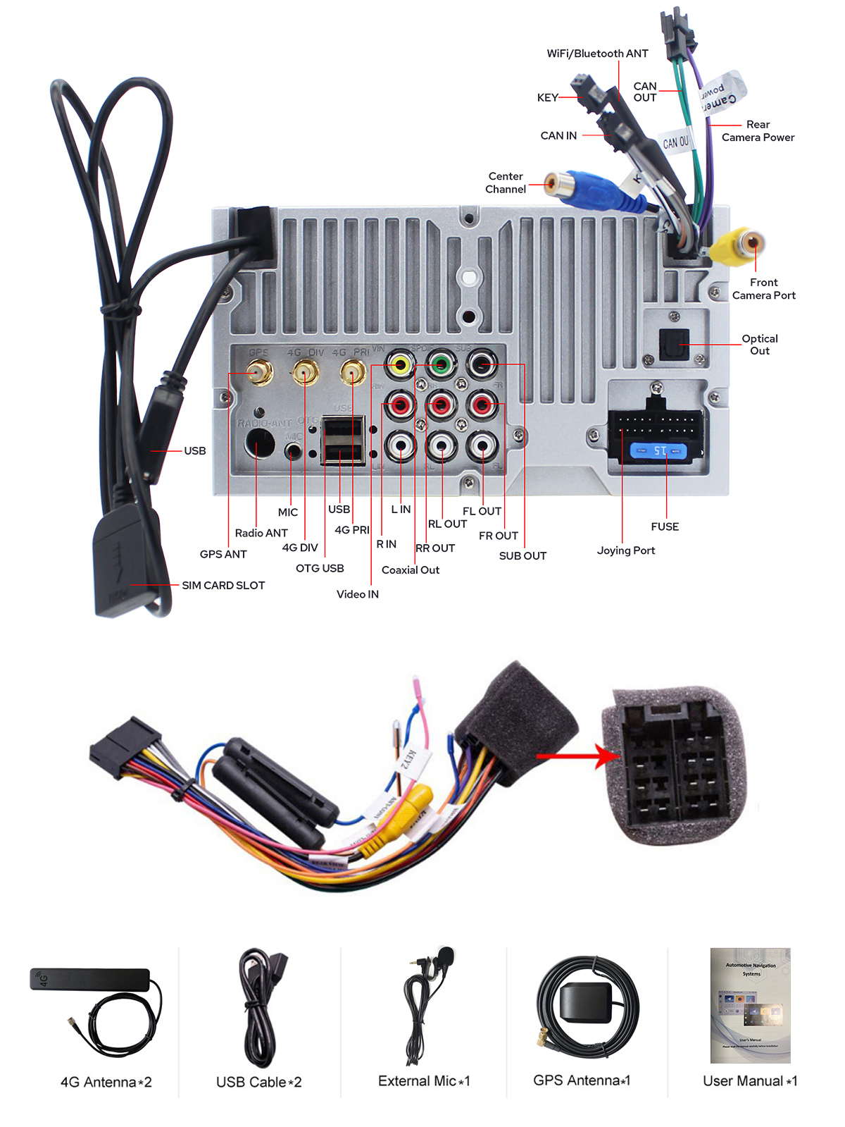 2Din Head Unit Replacement Android Autp System - Joying
