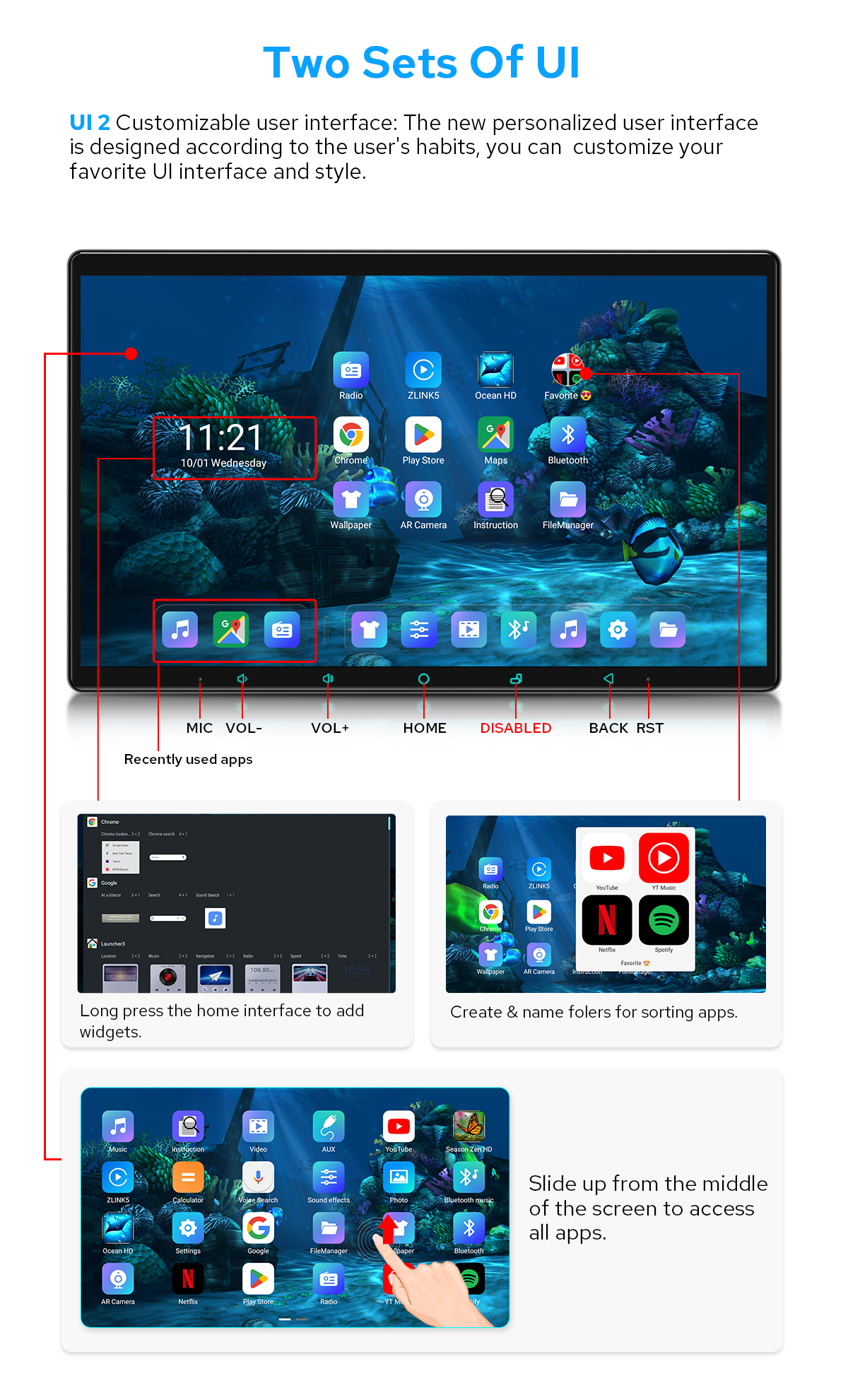 Joying Android 12 Radio 15.1" Big Screen 1 Din Head Unit