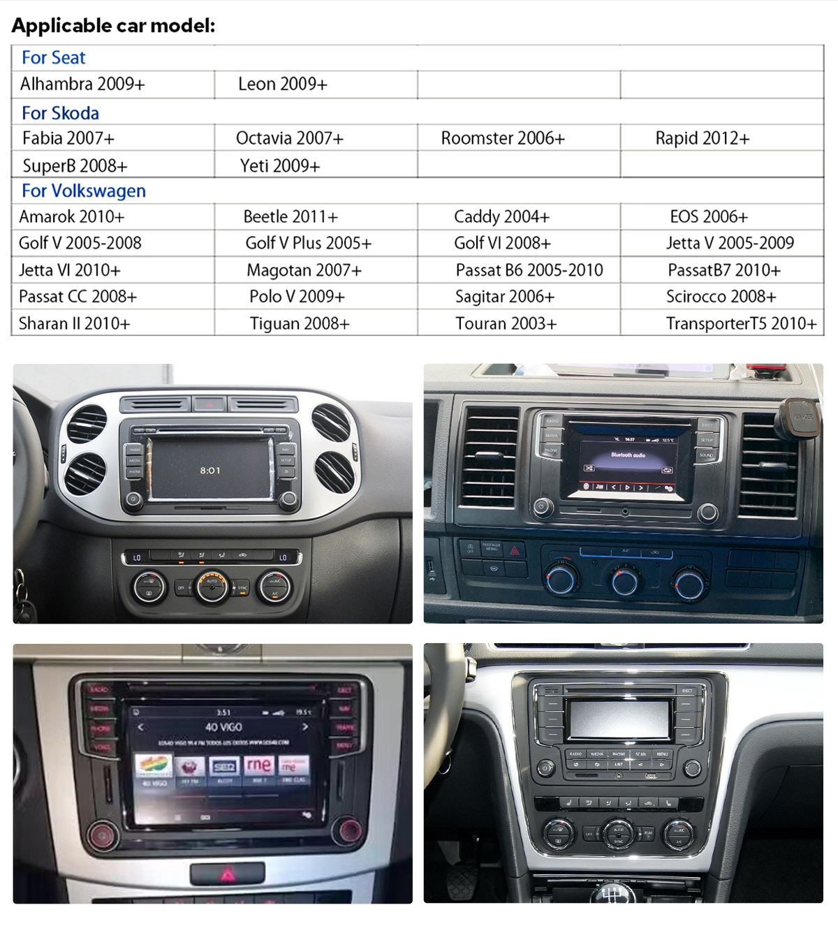 Volkwagen Android Auto Head Unit System - Joying