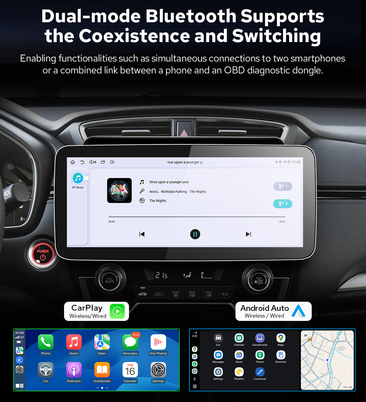 5G WIFI 12.3 Inch Android Auto Car GPS Navigation System For Honda CRV ...