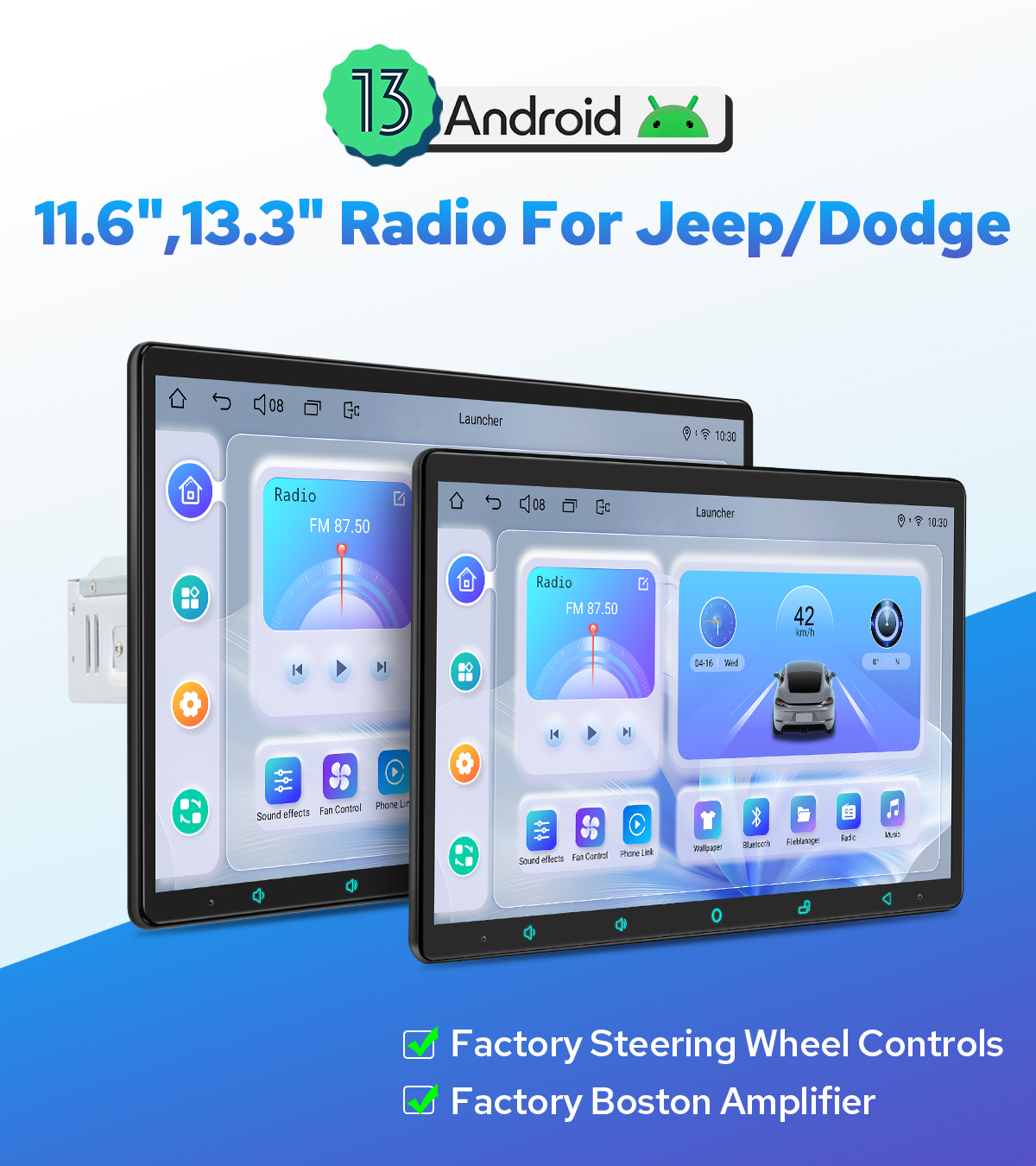 Plug and Play Jeep Wrangler JK Android 13 Radio - Joying
