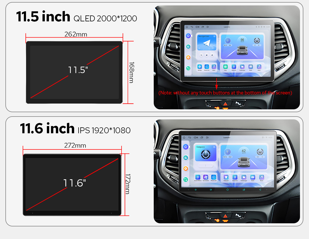 2017-2020 Jeep Compass Android 13 Radio