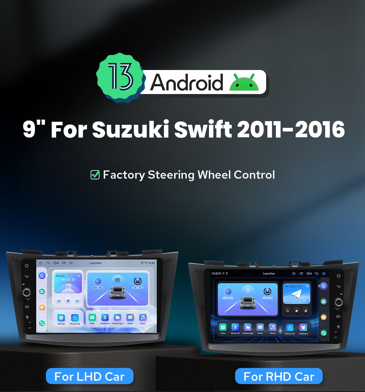 Wireless Android Auto Infotainment System For Suzuki Swift 2011-2016