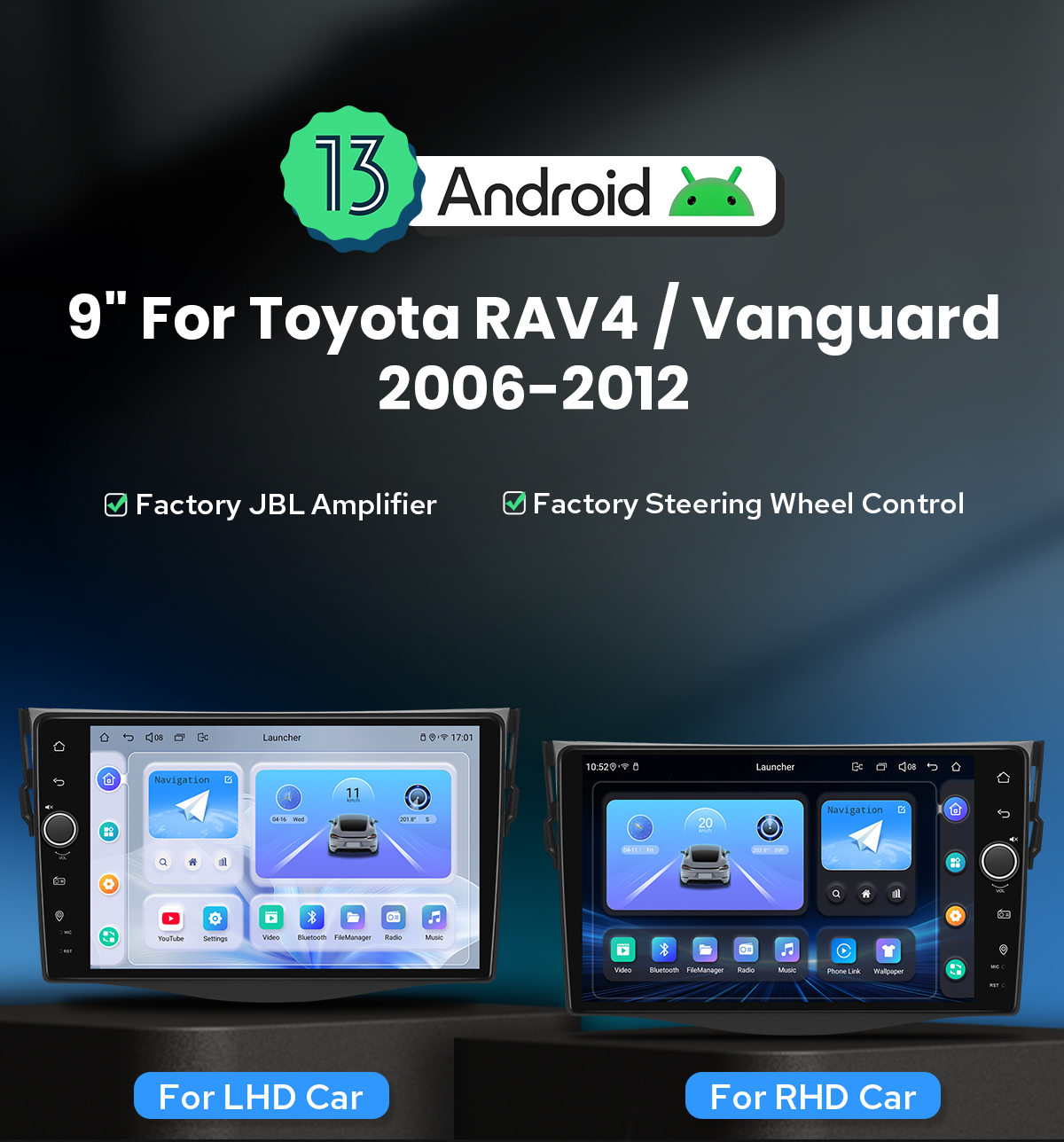 8GB+128GB|9" Head Unit Upgrade For Toyota RAV4 2006-2012