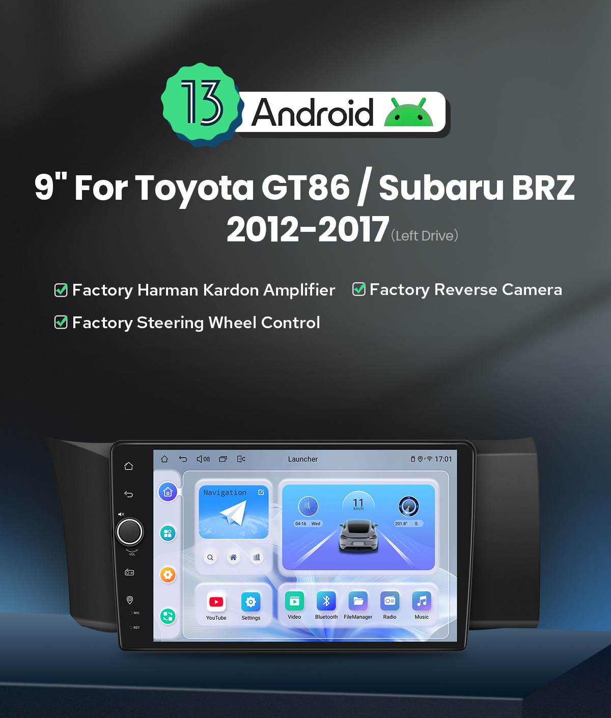 10.1" Android Stereo for Toyota GT86/ Subaru BRZ 2012-2017