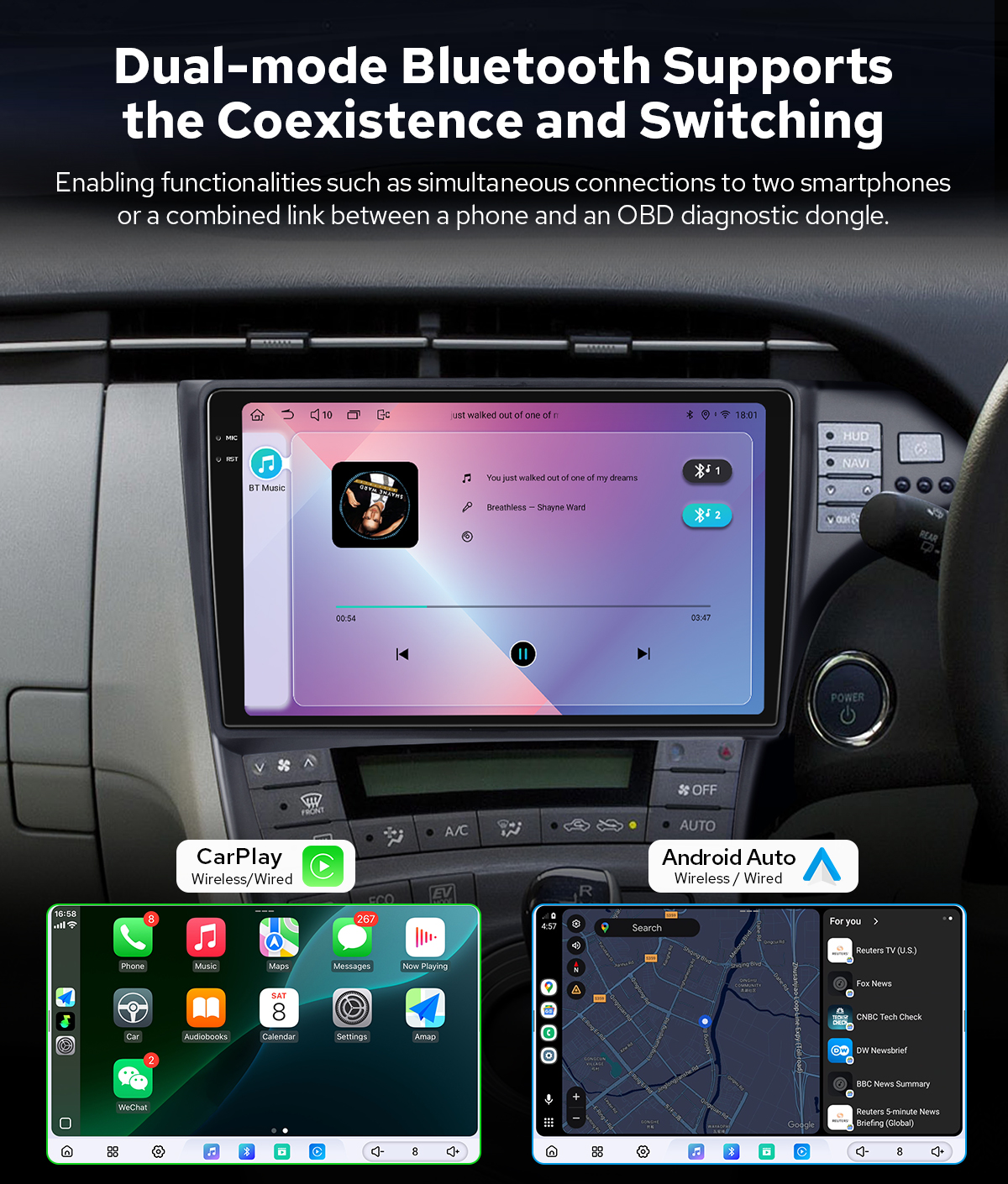 2026 Flagship 10.4 Inch Infotainment CarPlay Screen For Toyota Prius ...