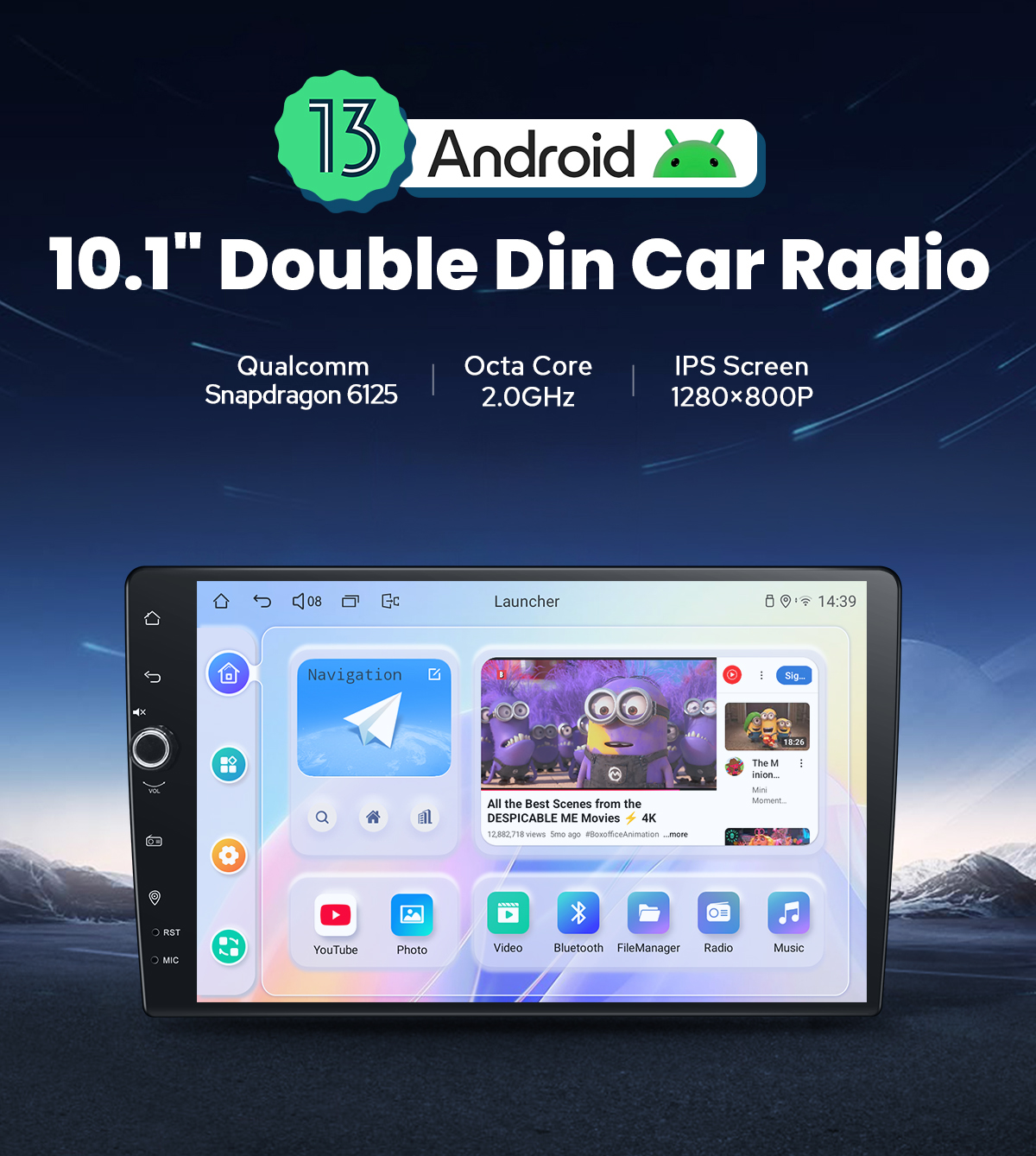 Android 13 Double Din Head Unit - Joying