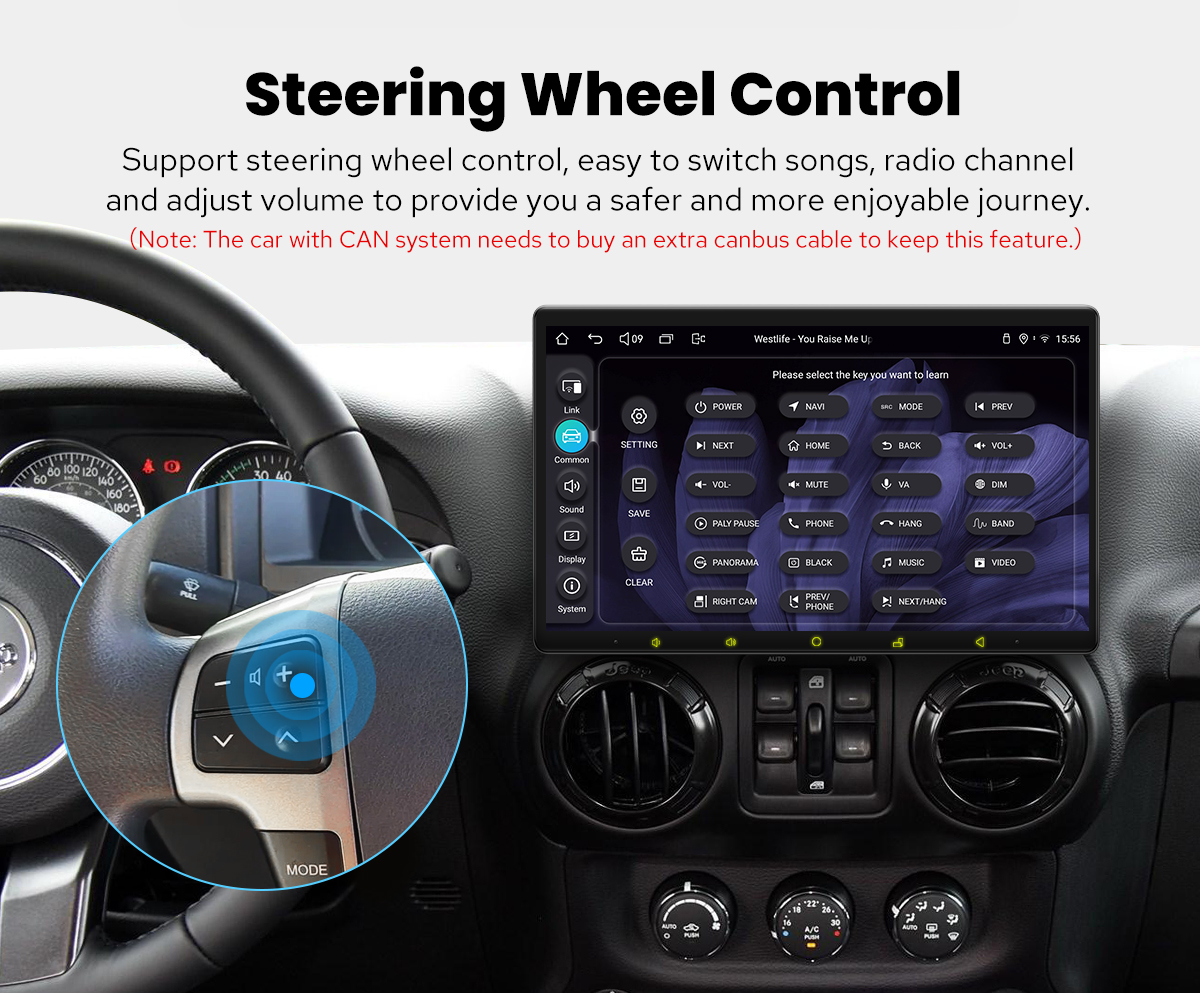 Double Din Head Unit with 13.3 inch HD Screen
