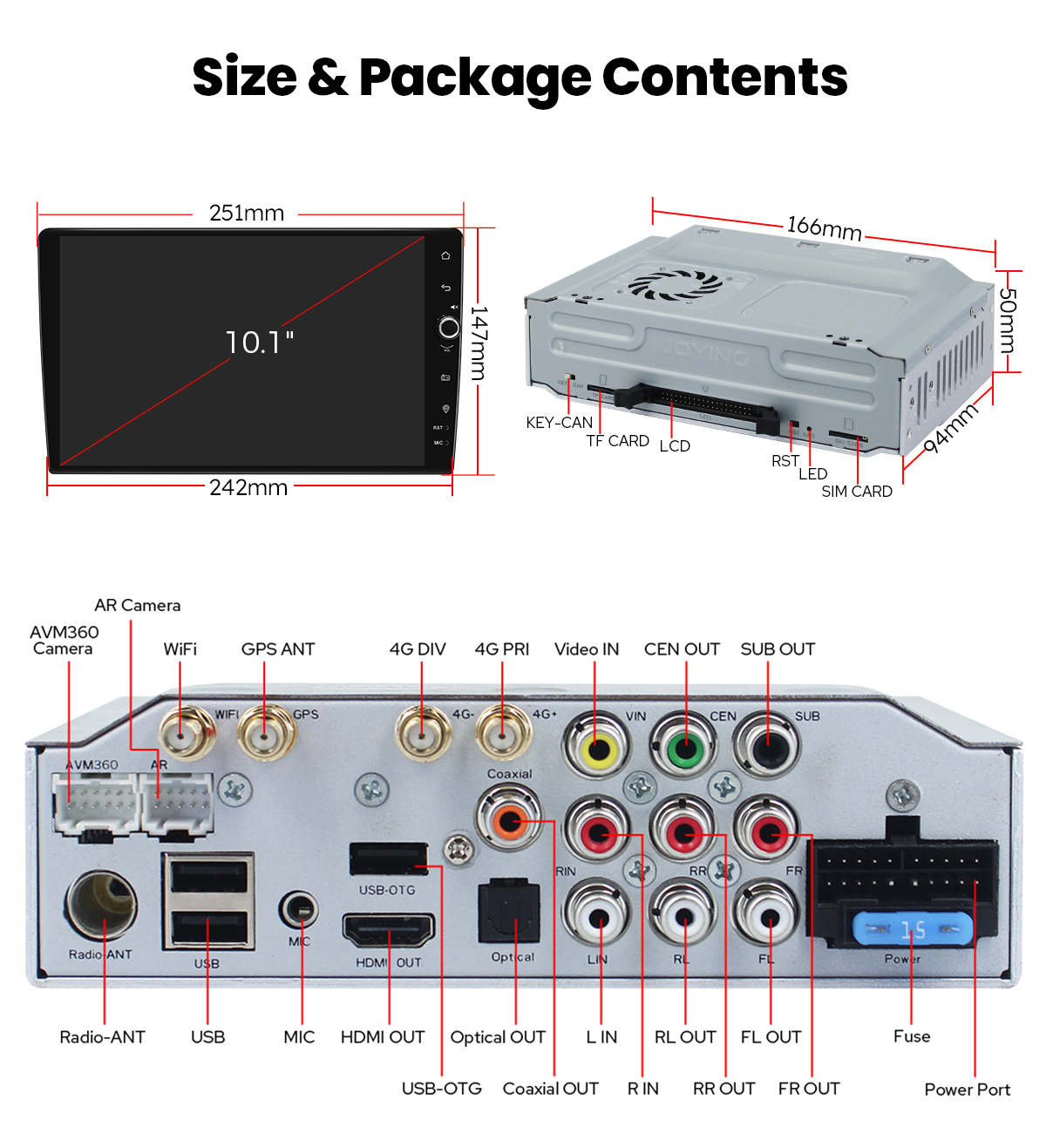Android 13 Single Din Car Stereo - Joying