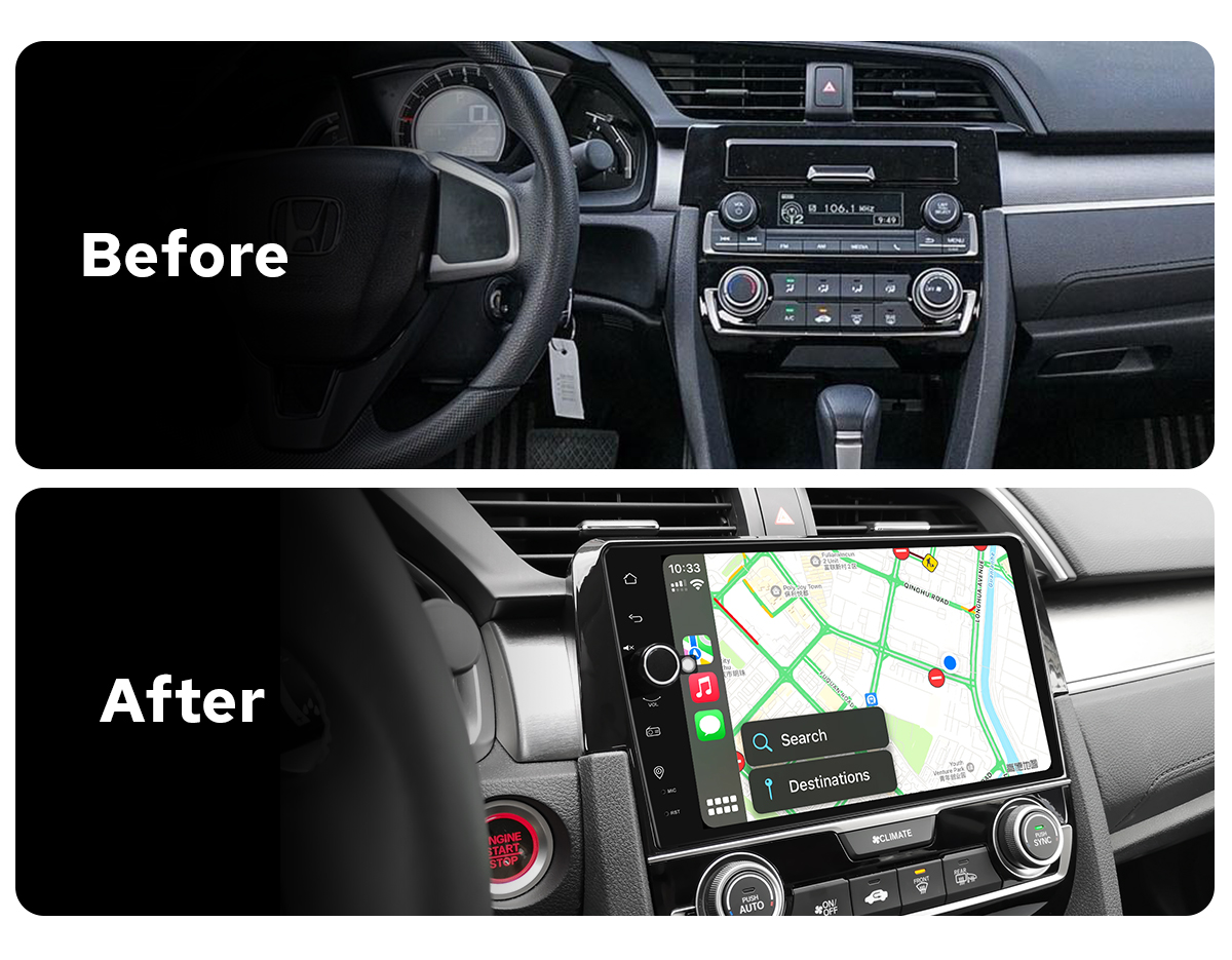 Honda Civic 2016-2017 Android 10 Autoradio 4G Head Unit - Joying
