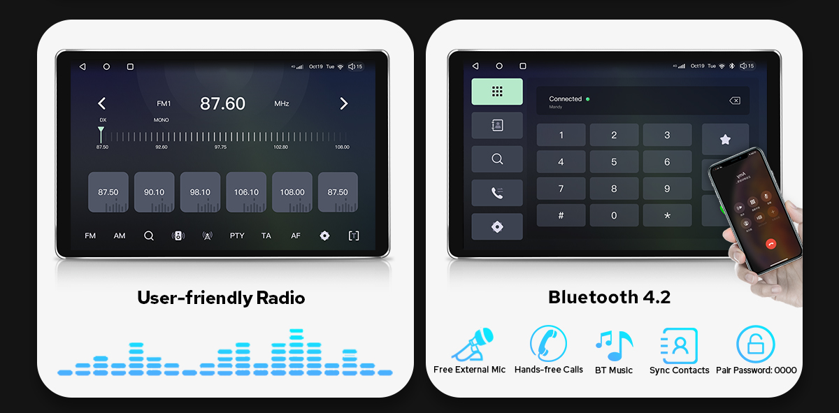 Joying Single Din Car Radio